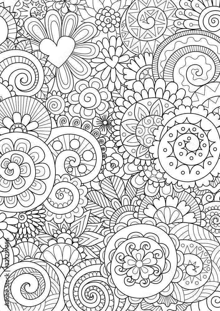 Abstract Flower Coloring Pages | Best Flower Site