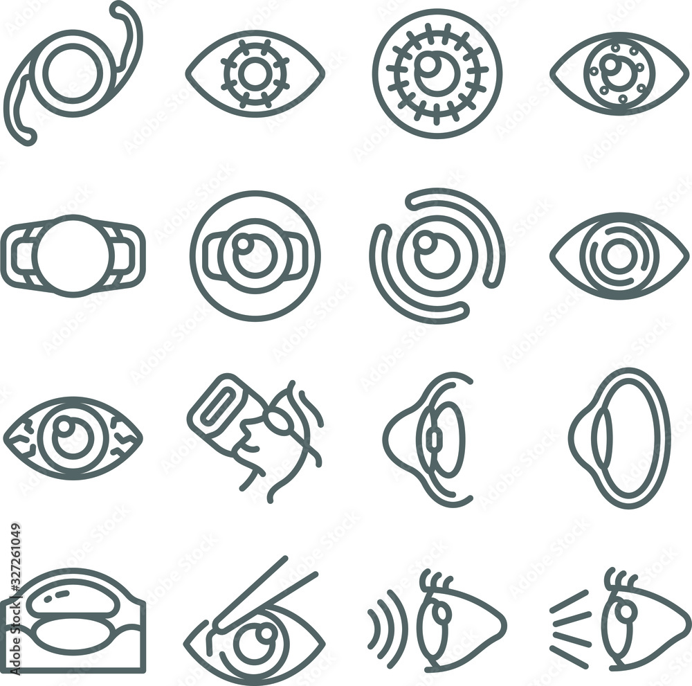 Eye Surgery Ophthalmologist set vector illustration. Contains such icon ...