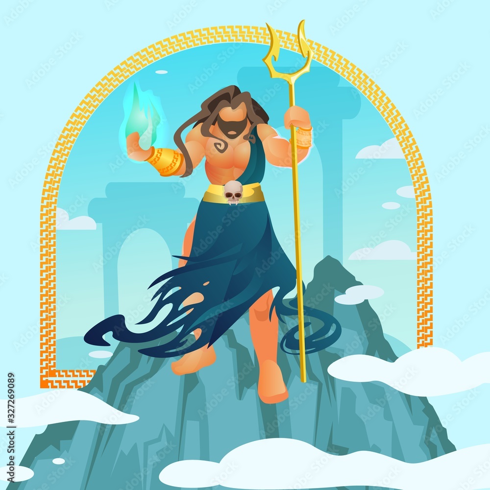 Hades or Pluto God of Dead, King of Underworld in Ancient Greek and ...