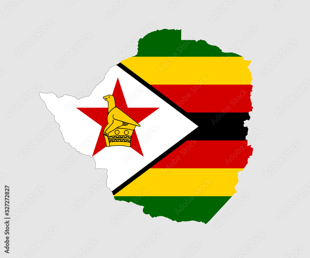 Map and flag of Zimbabwe Stock Vector | Adobe Stock
