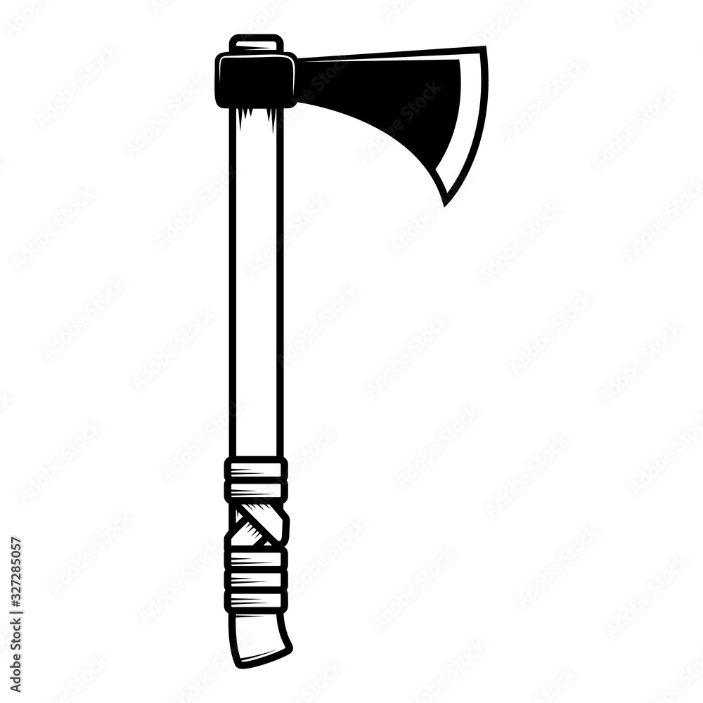 Illustrations of native indian tomahawk in engraving style. Design ...
