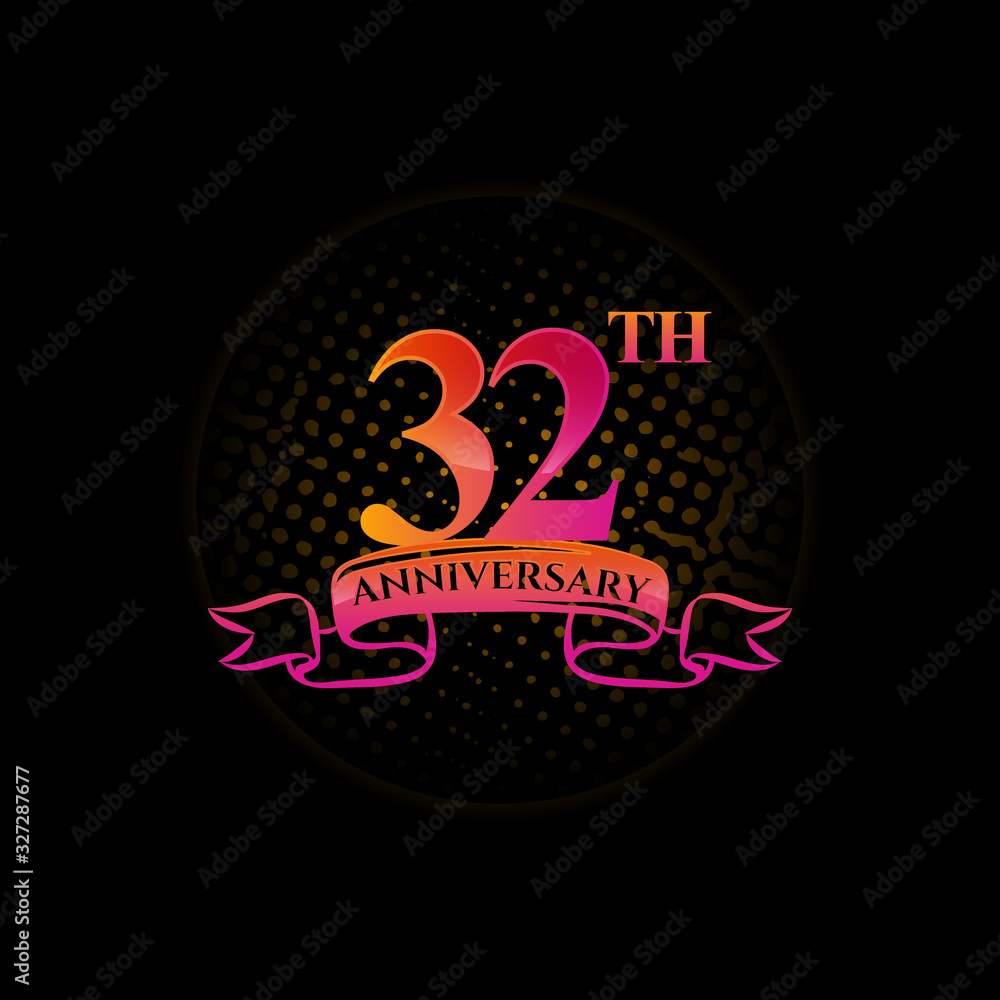 Logo 32th Anniversary Logo with a circle and number 32 in it and ...