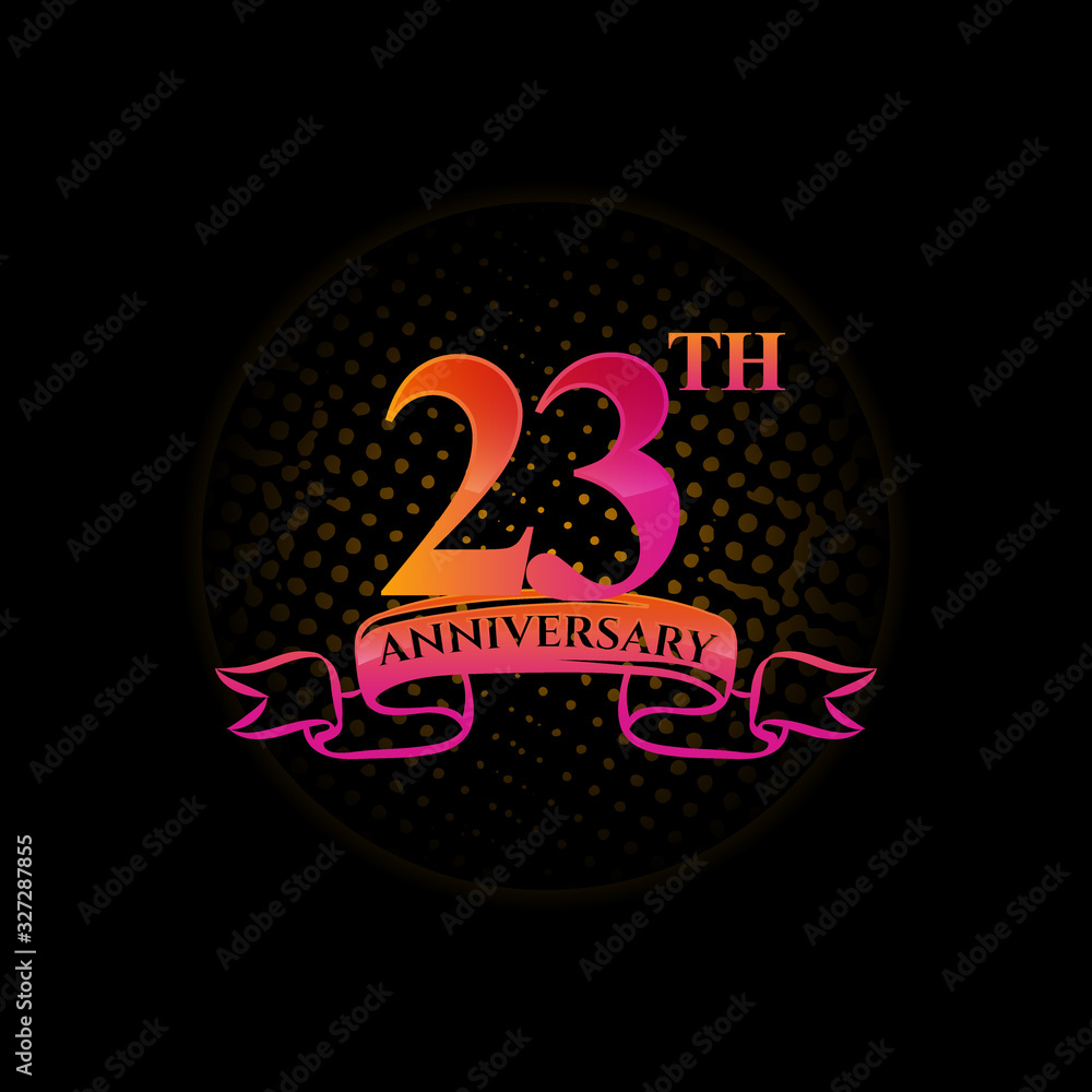 Logo 23th Anniversary Logo with a circle and number 23 in it and ...