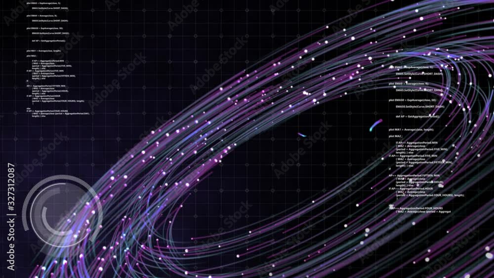 Vidéo Stock 3D Digital orbit in space with computer user interface ...