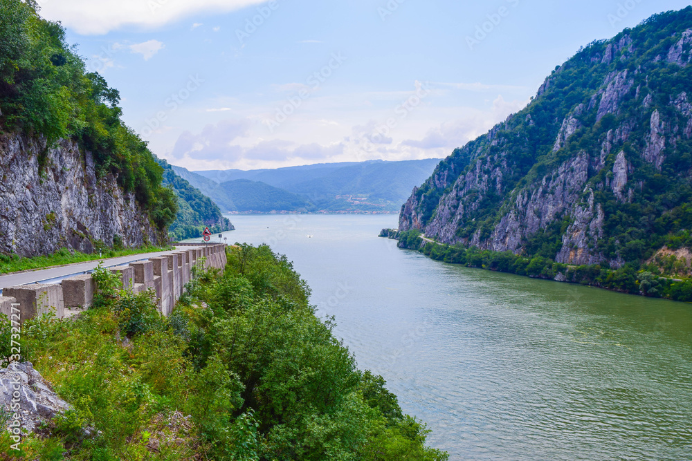The Iron Gate or Djerdap Gorge - gorge on the Danube River in Djerdap ...