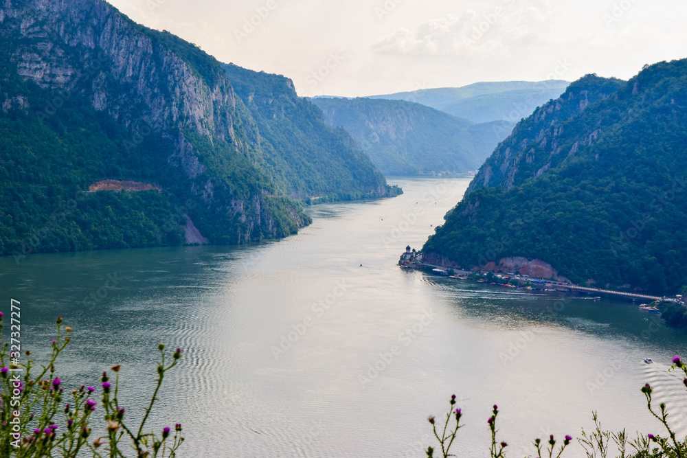 The Iron Gate or Djerdap Gorge - gorge on the Danube River in Djerdap ...