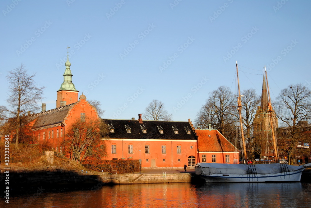 Halmstad Castle (Halmstads slott), a 17th-century castle on the Nissan ...
