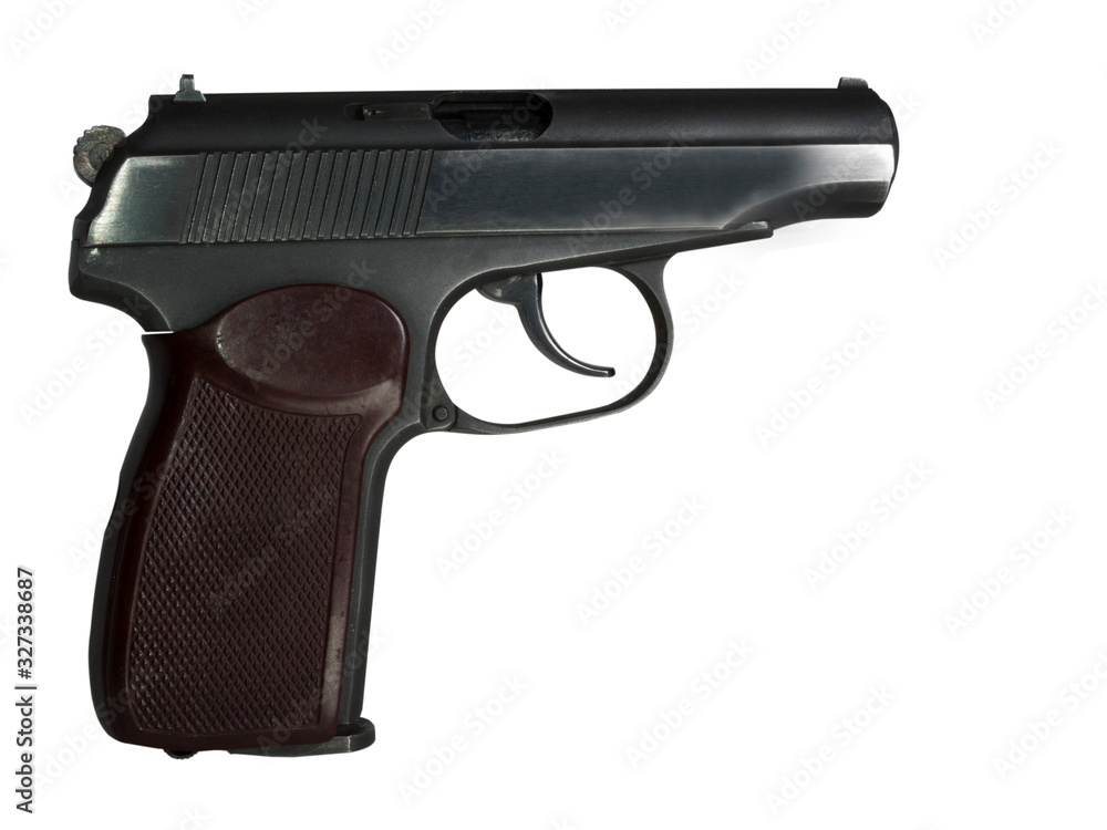 The Makarov pistol. Isolated image Stock Photo | Adobe Stock