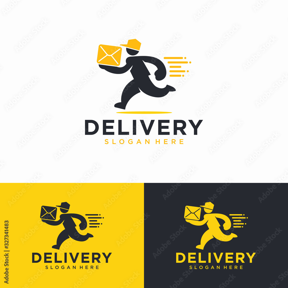 Delivery Logo Design Vector Template Stock Vector | Adobe Stock