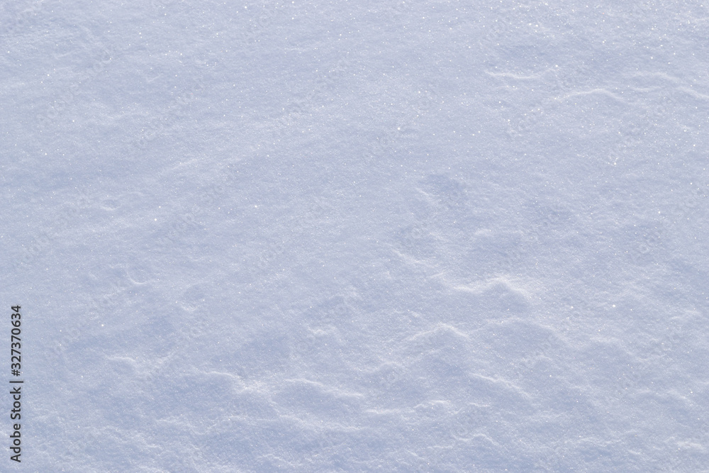 Snow surface in the background light. Texture, background. Light snow ...
