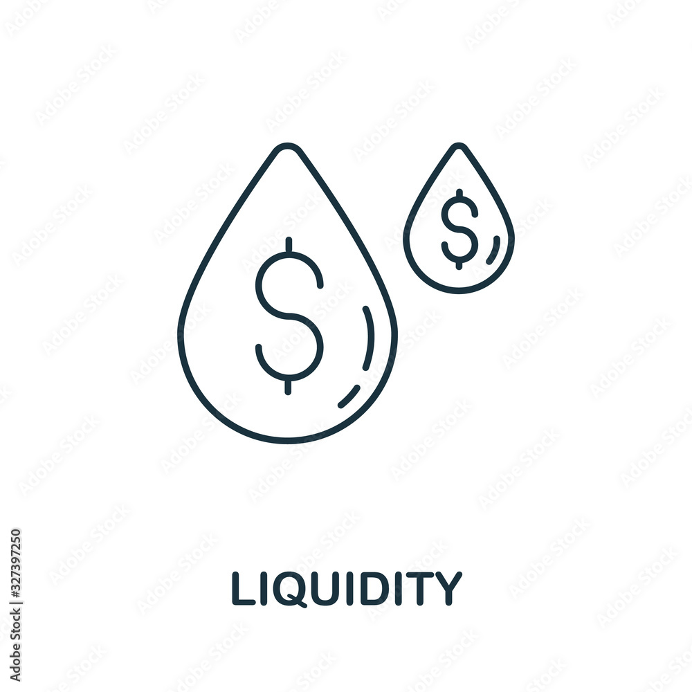 Liquidity icon from crowdfunding collection. Simple line Liquidity icon ...