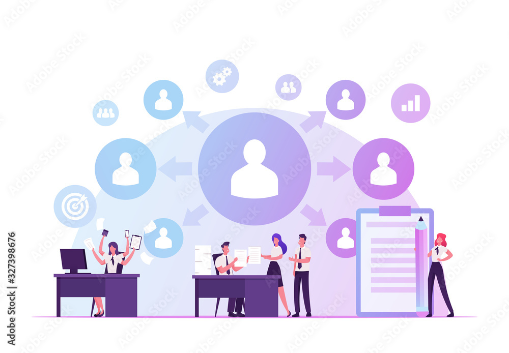 Delegation of Authority Concept. Overload Business Woman Delegate Tasks ...