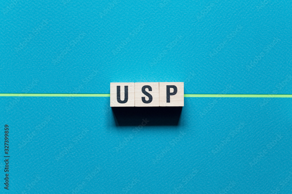 USP - Unique Selling Proposition word concept on cubes Stock Photo ...