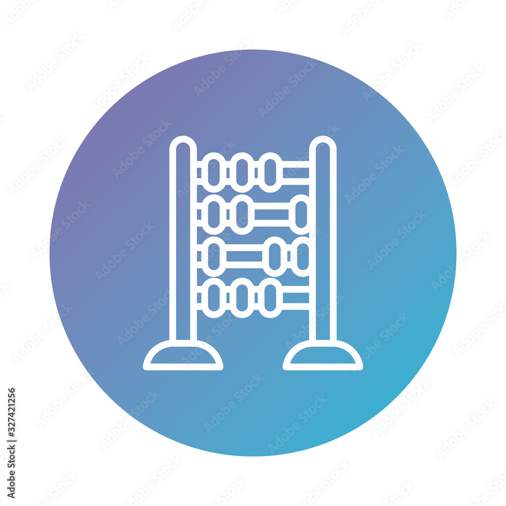 abacus math device degraded style Stock Vector | Adobe Stock