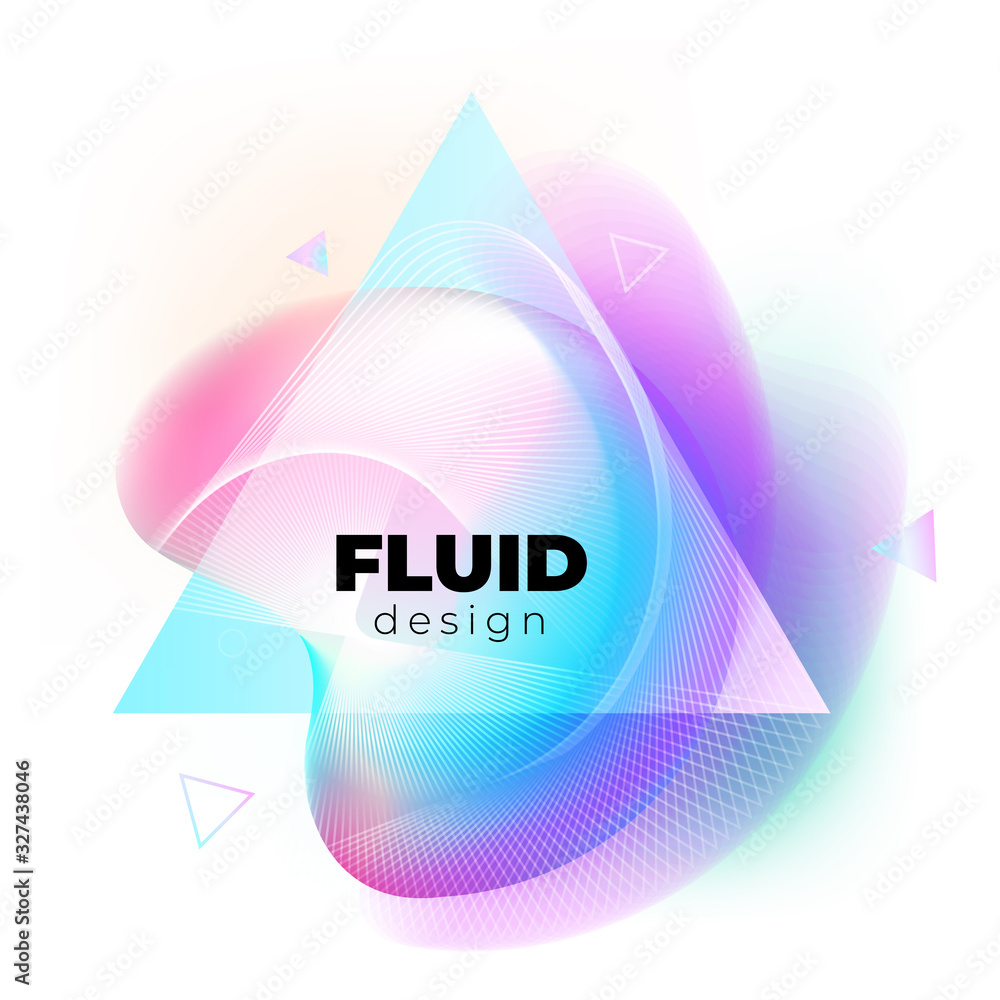Liquid Abstract Vector Shape for Background Design. Fluid Dynamic ...