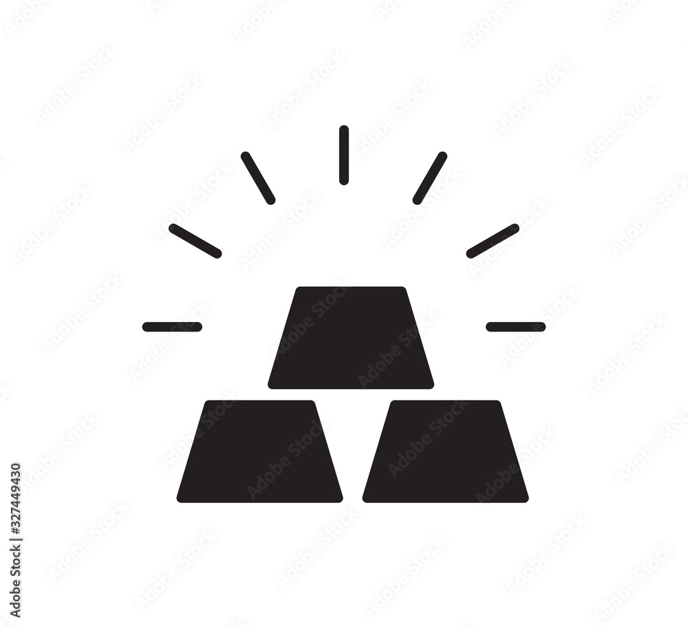 Gold bar icon vector logo template Stock Vector | Adobe Stock