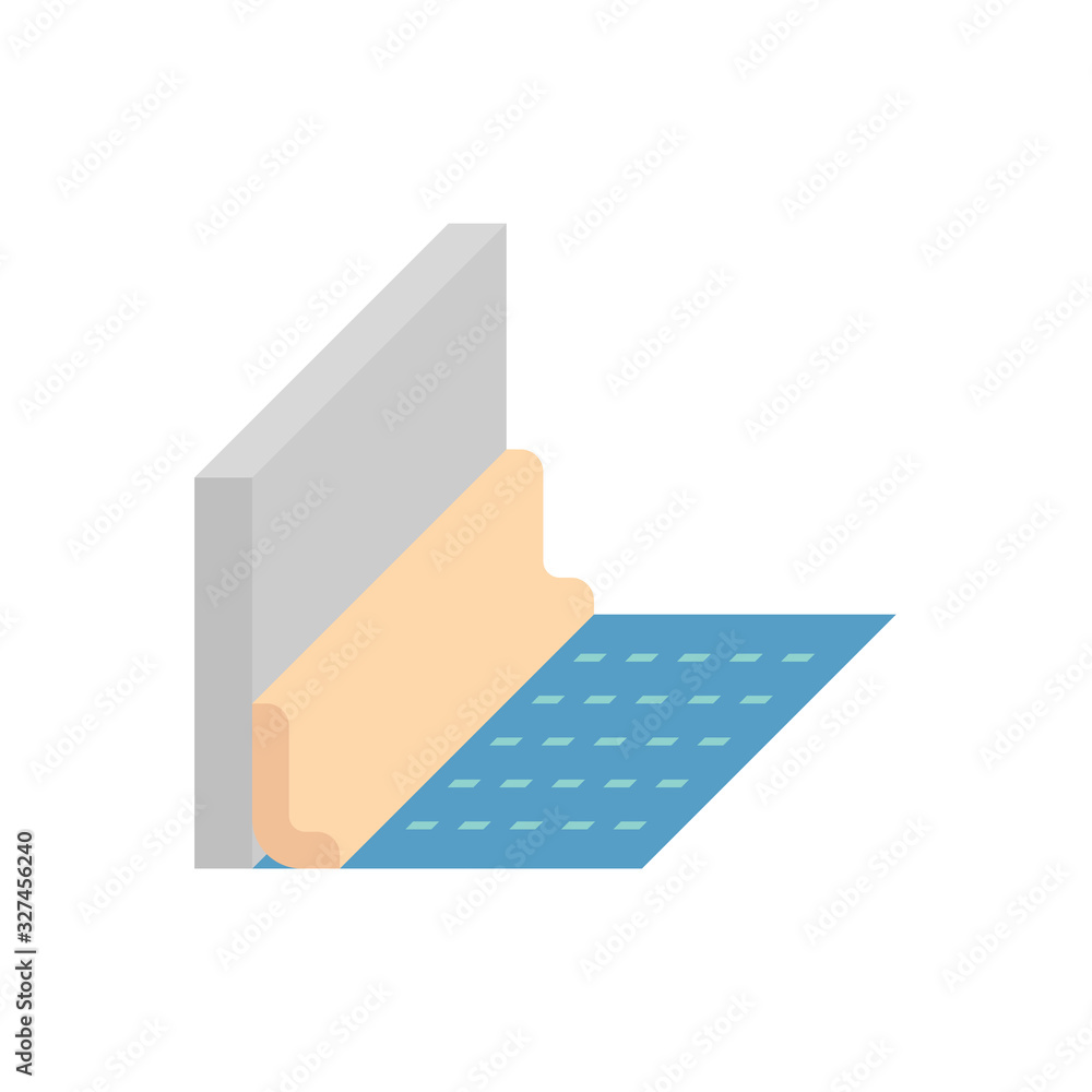 Baseboard vector icon. Also called skirting board, mopboard, floor or ...