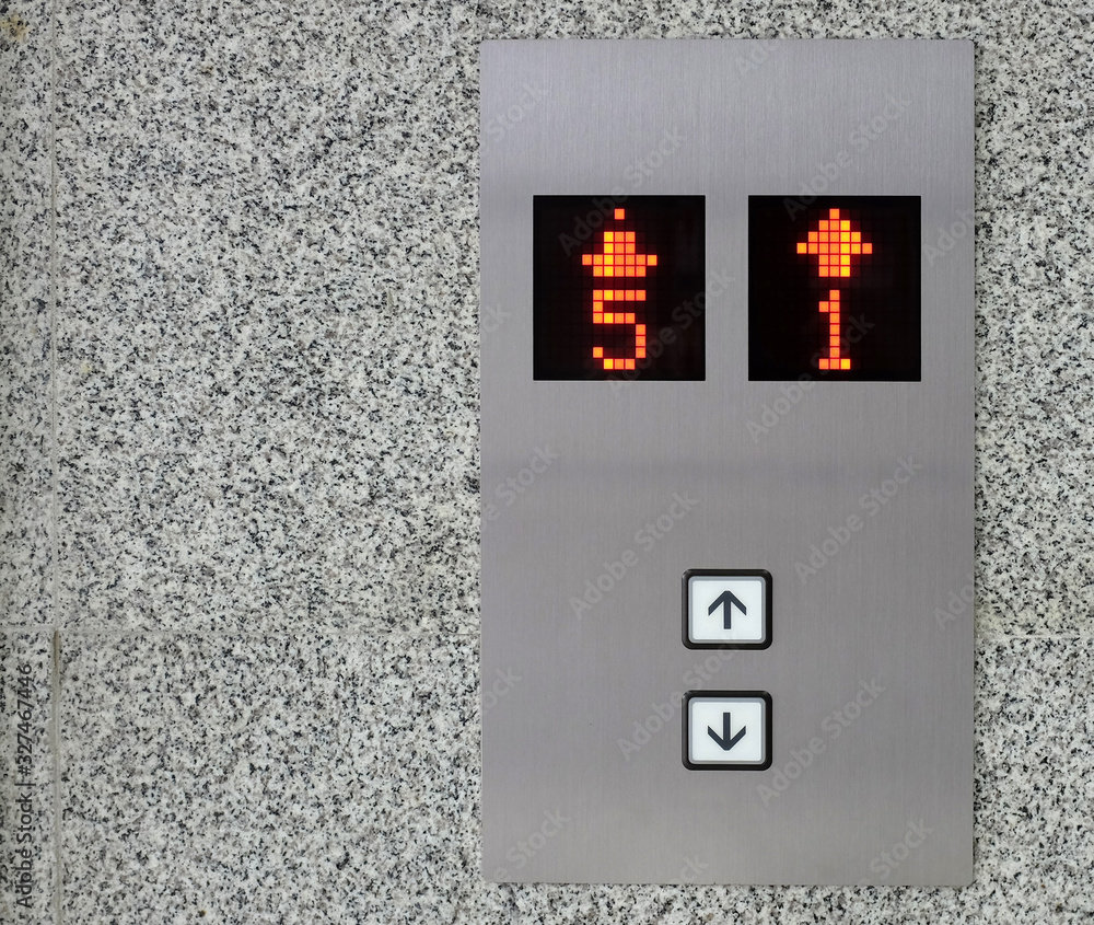 Elevator Call Panel with blind and wheelchair sign with copy space, Up ...