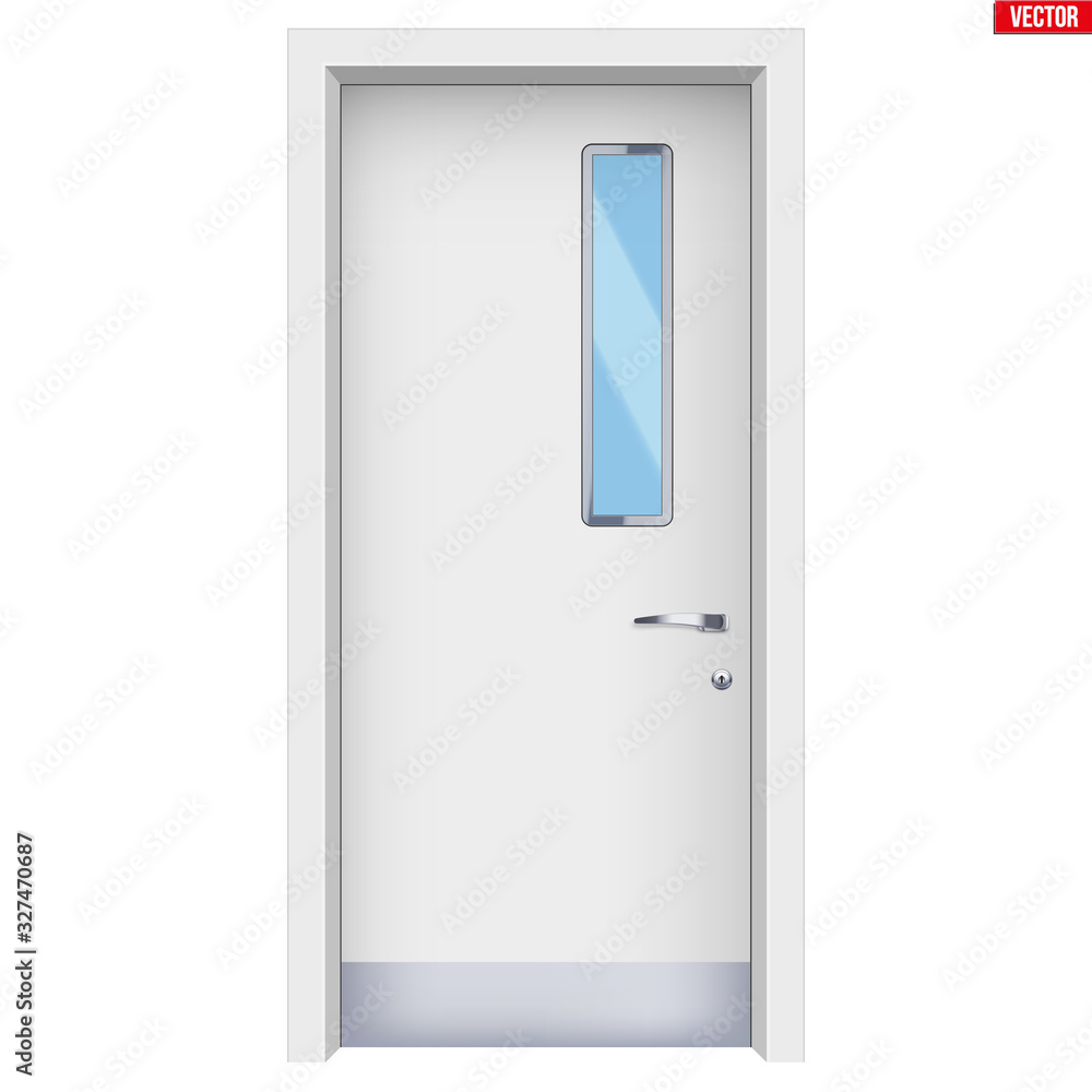 The door of the medical office in the clinic. Element from medical hall ...