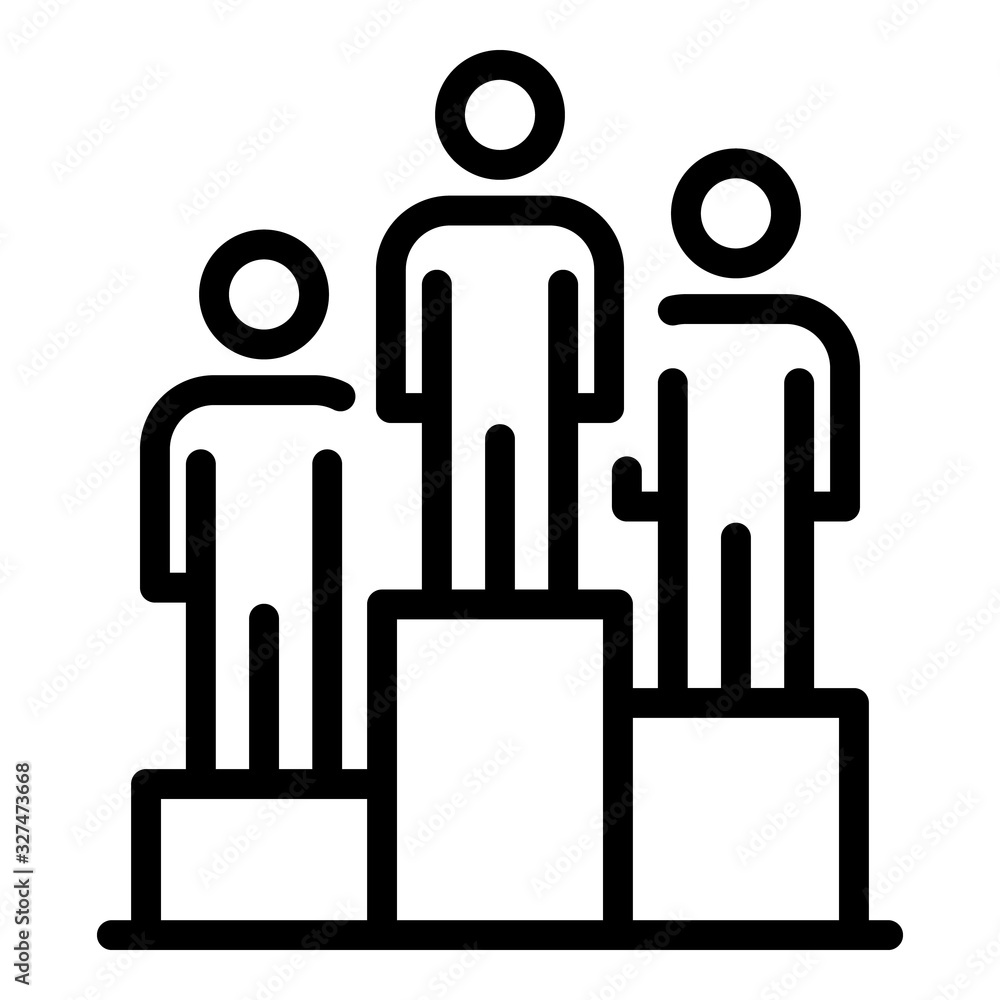 Winner podium icon. Outline winner podium vector icon for web design ...