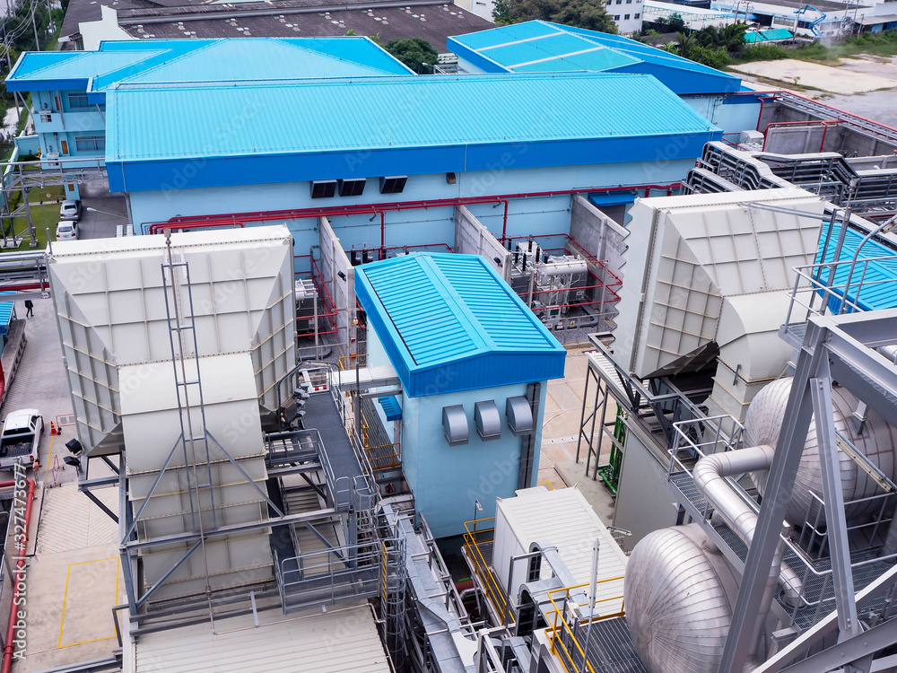 Air inlet filter of gas turbine generator systems in power plant. Stock ...