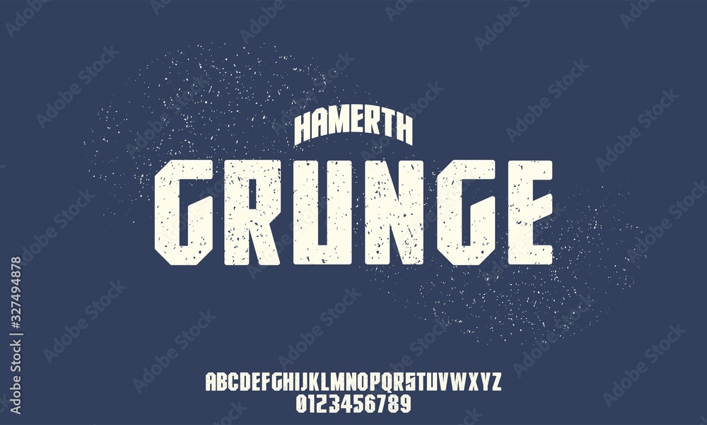 vintage grunge font, textured typeface multipurpose vector alphabet set ...