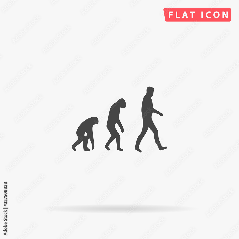 Biology Evolution flat vector icon Stock Vector | Adobe Stock