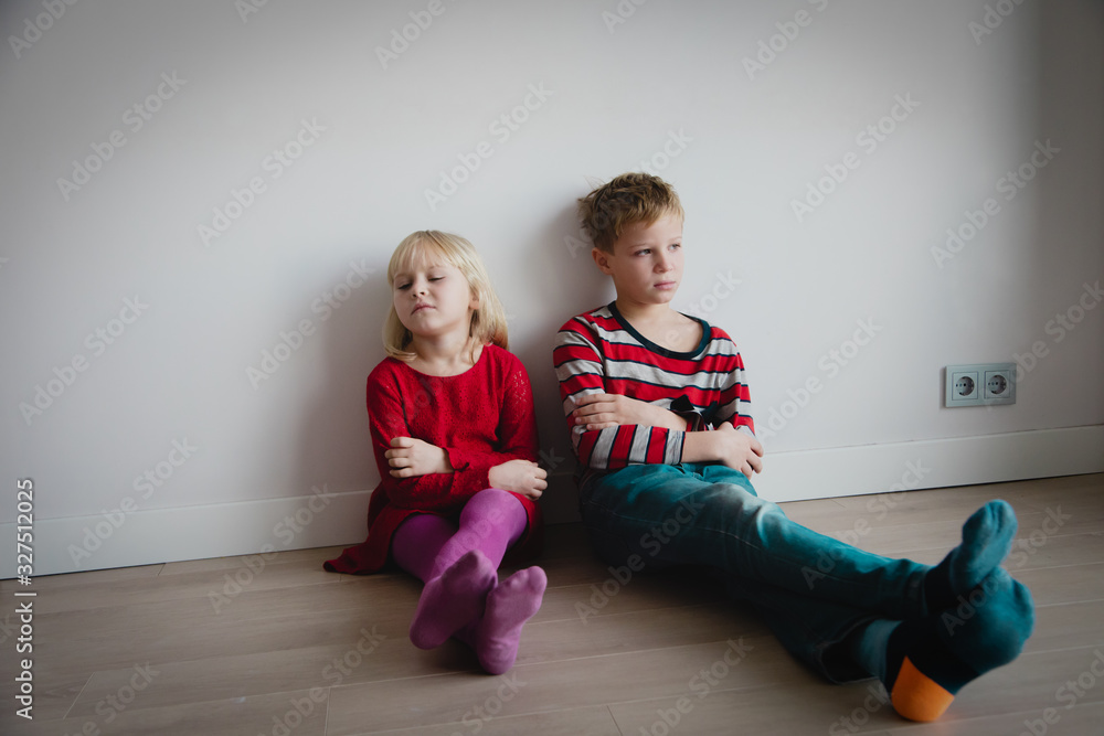 brother and sister not talking, kids ignoring each other, siblings ...