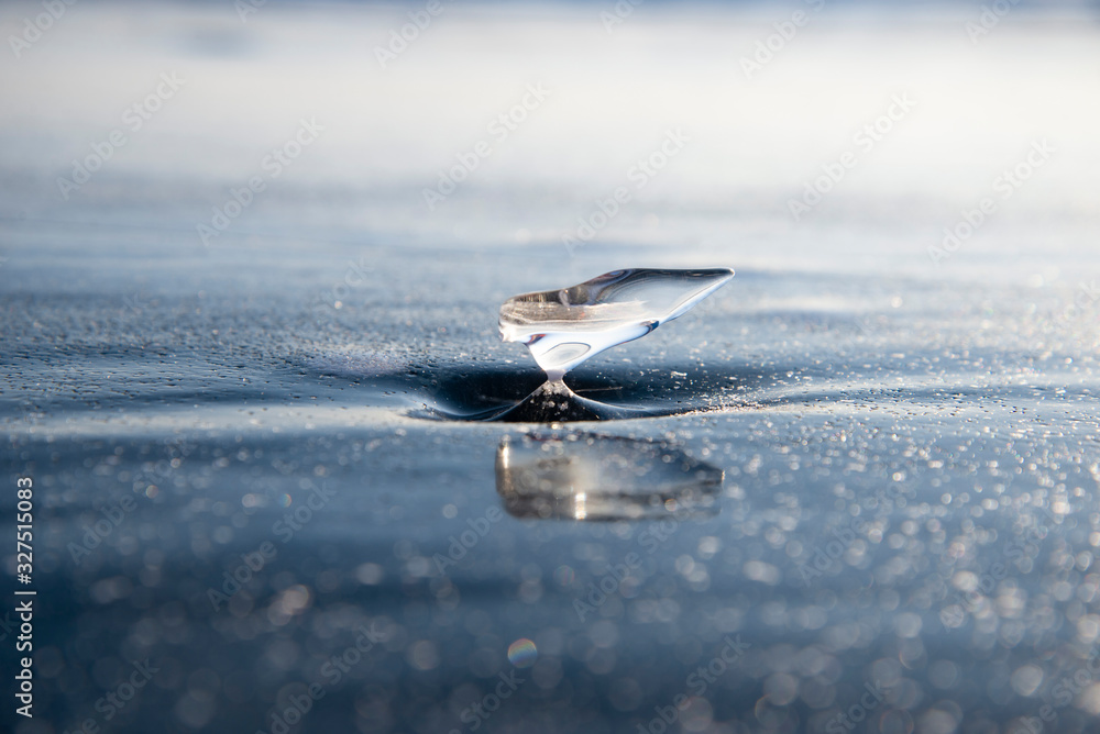 Methane Bubbles in the Baikal Ice.ice and cracks on the surface of Lake ...