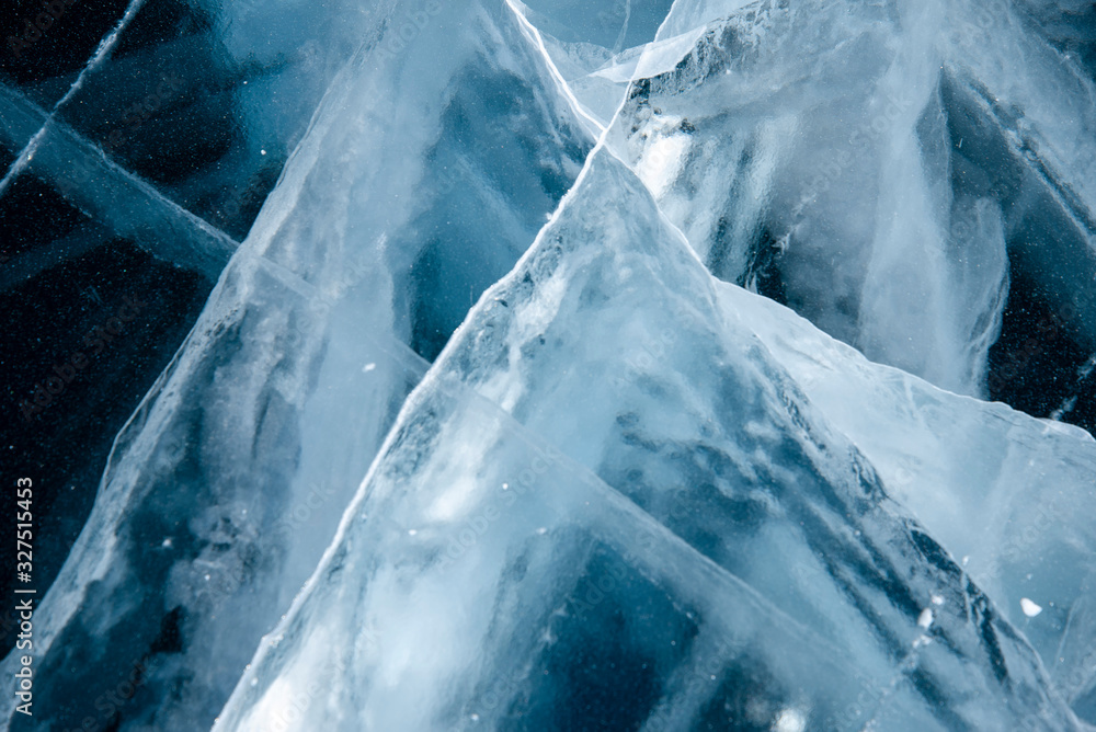 Methane Bubbles in the Baikal Ice.ice and cracks on the surface of Lake ...