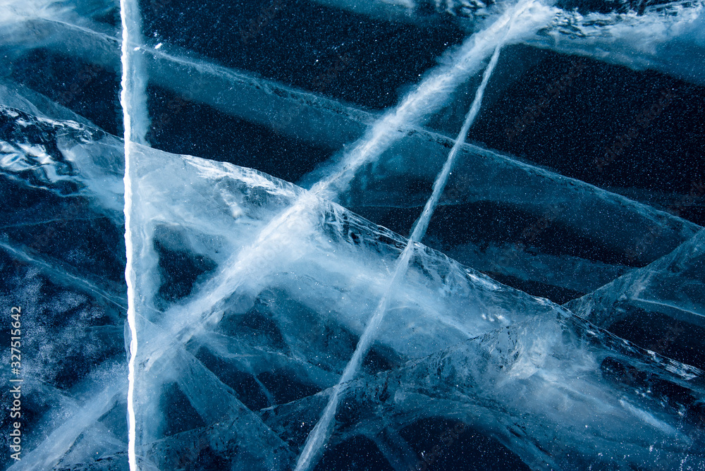 Methane Bubbles in the Baikal Ice.ice and cracks on the surface of Lake ...