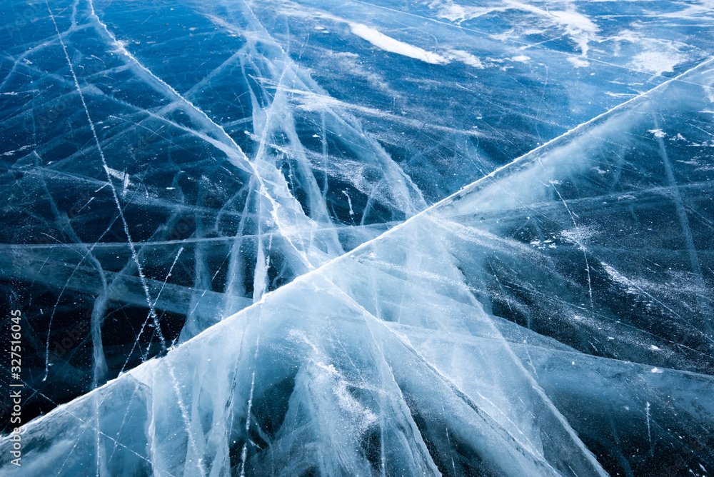 Methane Bubbles in the Baikal Ice.ice and cracks on the surface of Lake ...