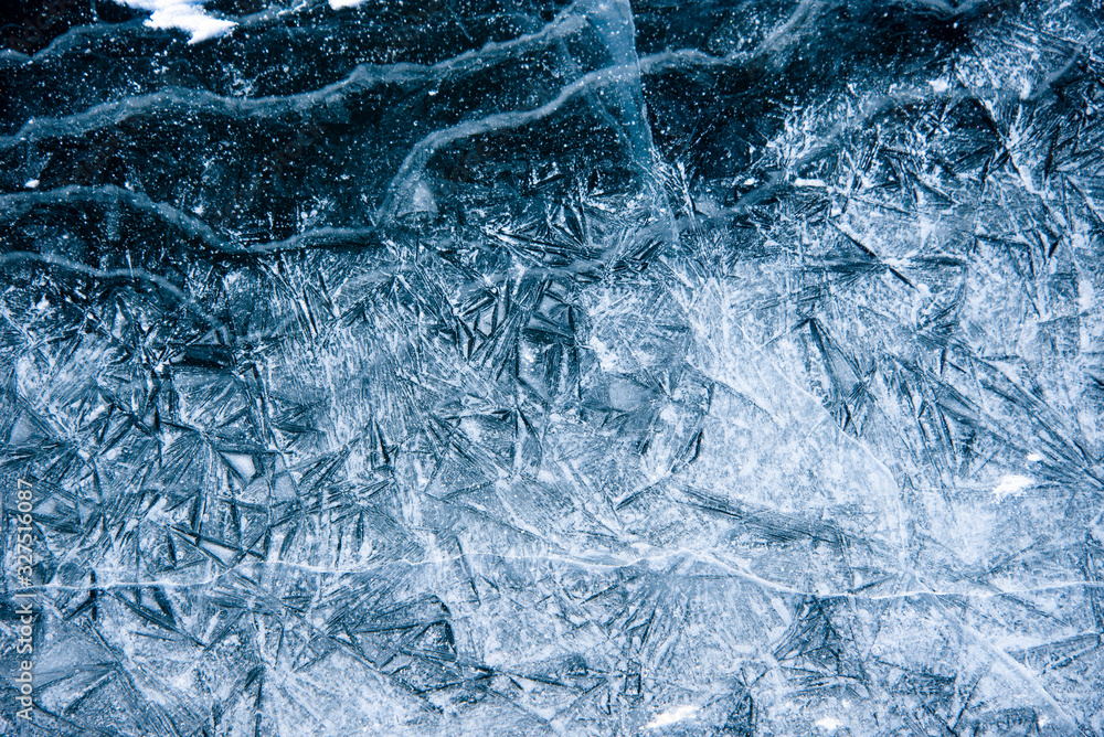 Methane Bubbles in the Baikal Ice.ice and cracks on the surface of Lake ...