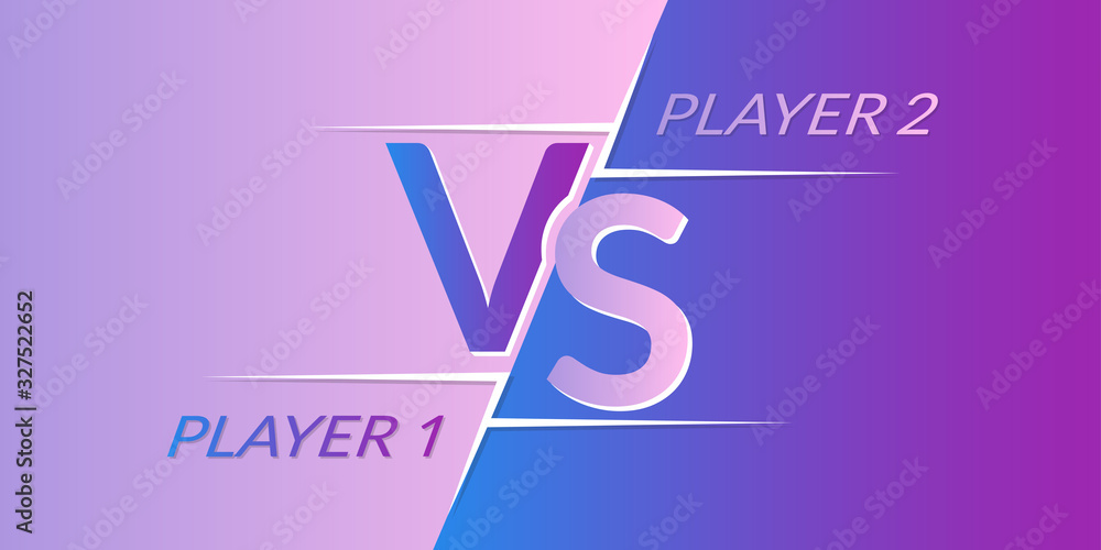 VS logo background. Versus screen for battle, game, sport team, boxing ...