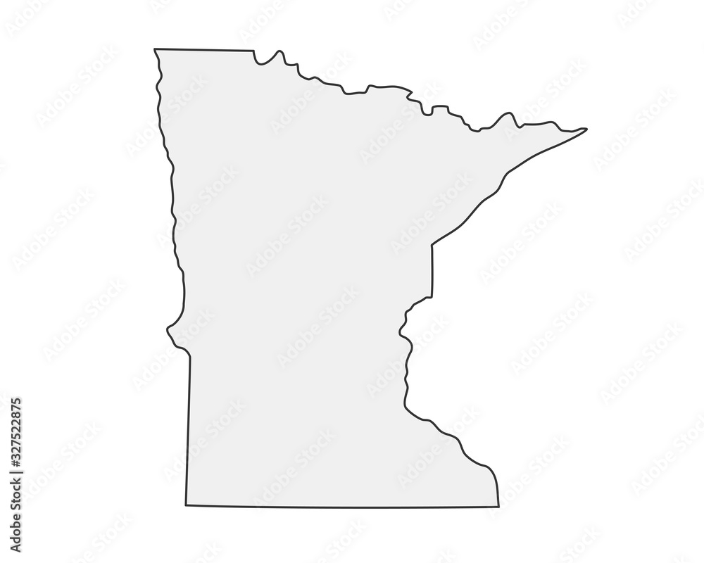High detailed vector map. Minnesota USA state Stock Vector | Adobe Stock