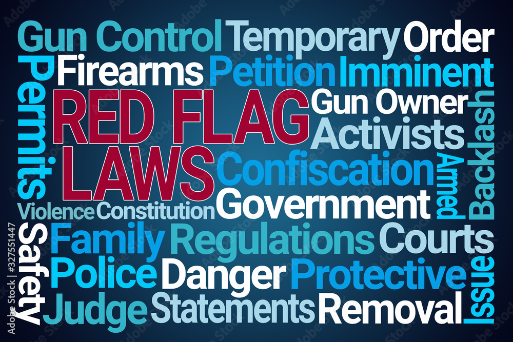 Red Flag Laws Word Cloud Stock Illustration | Adobe Stock