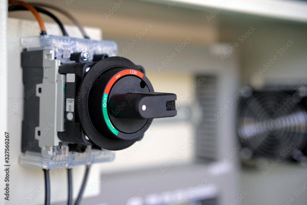 Foto de Auto Breaker Operating Handle on control box of automation ...