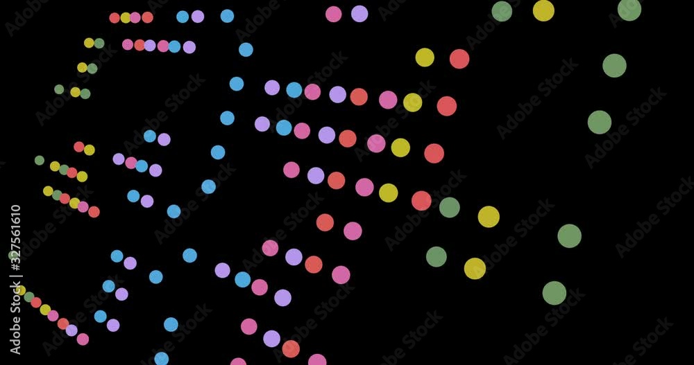 Grid of dots. Abstract neon matrix background with colored dots on ...