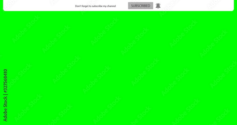 Subscription notification slide from top, button click with animations ...
