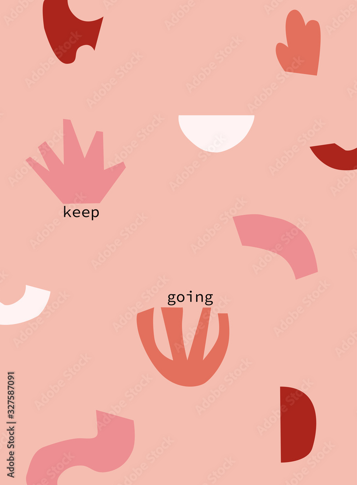Positive motivation poster with quote on trendy abstract background ...
