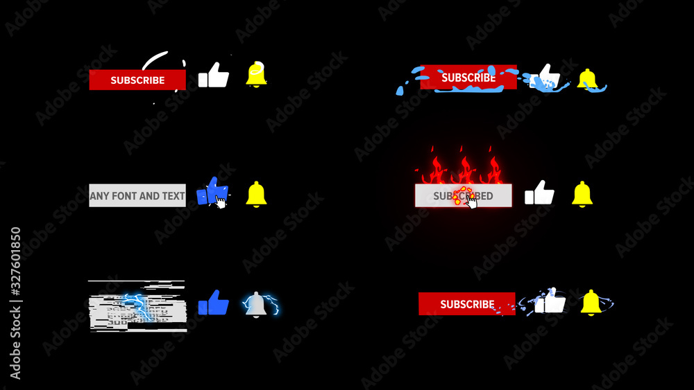 Subscribe Reminders Titles Stock Template | Adobe Stock