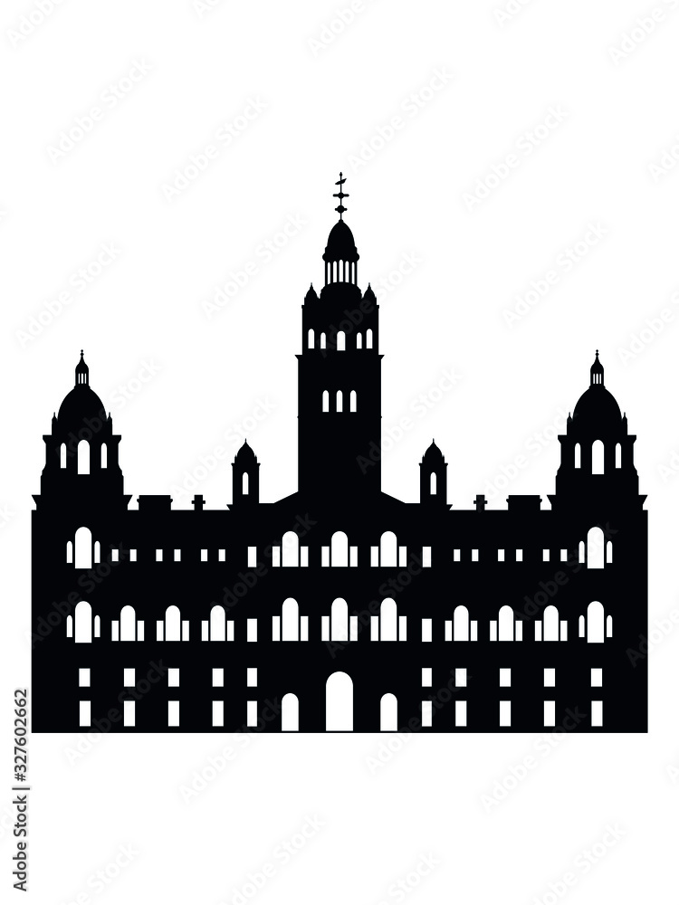 Vector Illustration of the Black Silhouette of Symbol of Glasgow ...