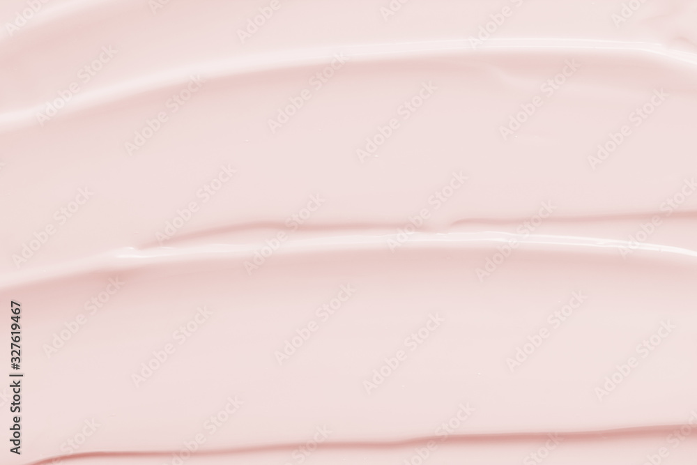 Beauty cream lotion moisturizer texture background. Pink color cosmetic ...