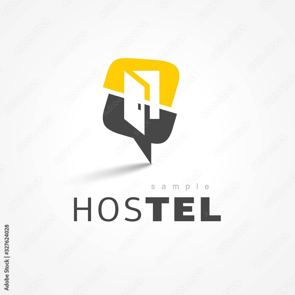 Hostel Logo vector template emblem Stock Vector | Adobe Stock