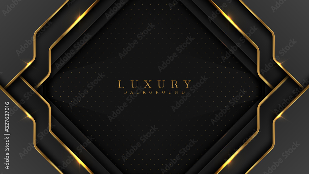 Luxury arrow Gold Background VIP with black metal texture in 3d ...