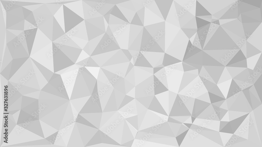 White polygonal mosaic triangular background. Abstract light gray background low poly textured ...
