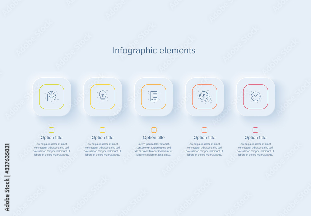 5 Step Infographic Layout Stock Template | Adobe Stock