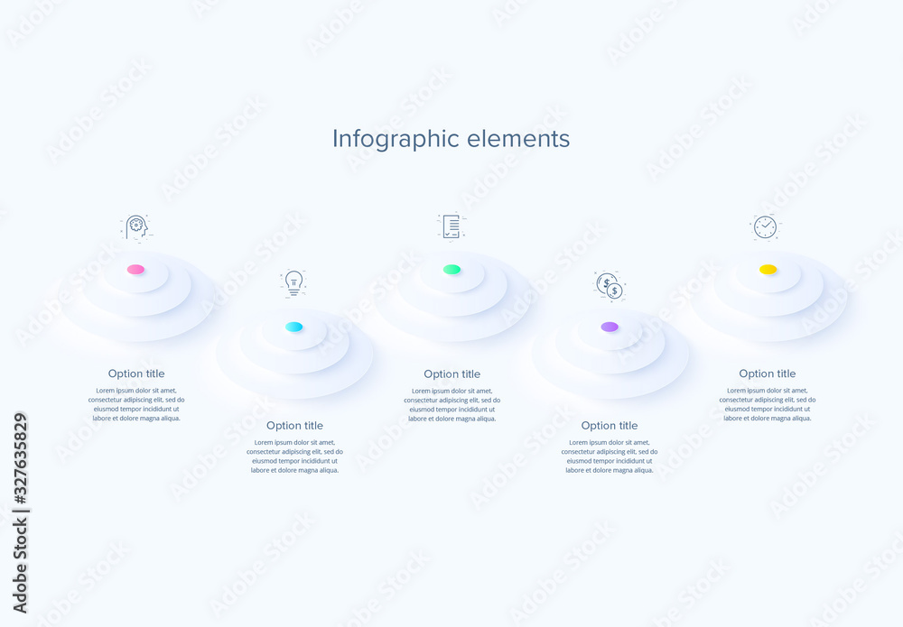 5 Step Infographic Layout Stock Template | Adobe Stock