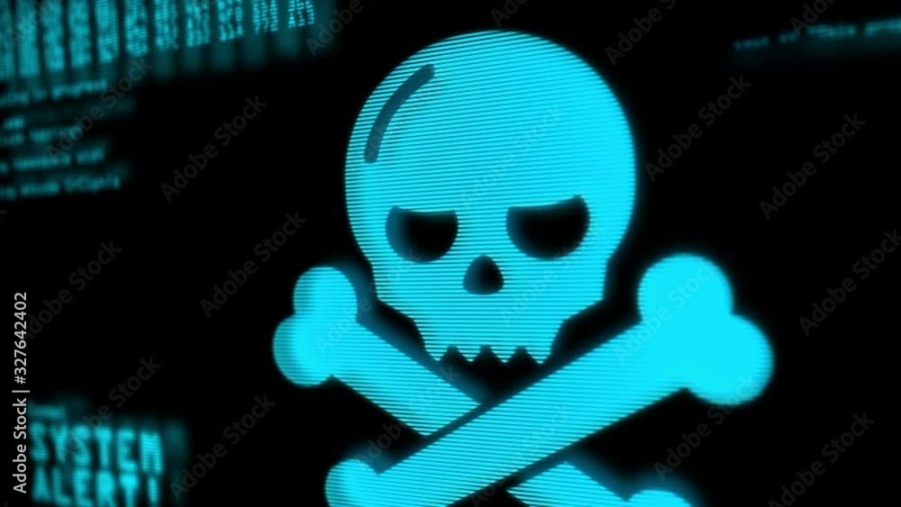 Display screen with cyber attack, crime, cybercrime, security alert ...