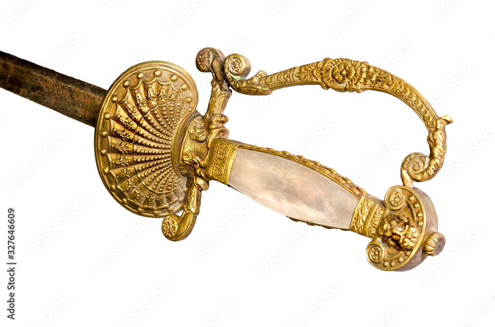 French epee of the 19th century decorated with mother of pearl , white ...